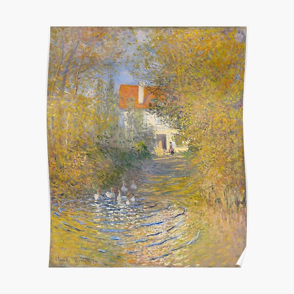 "Impressionist Painting The Geese (1874) By Claude Monet" Poster by ...