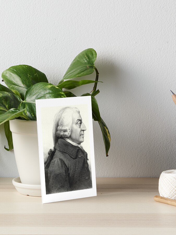 "Profile Portrait of Adam Smith" Art Board Print for Sale by PZAndrews ...