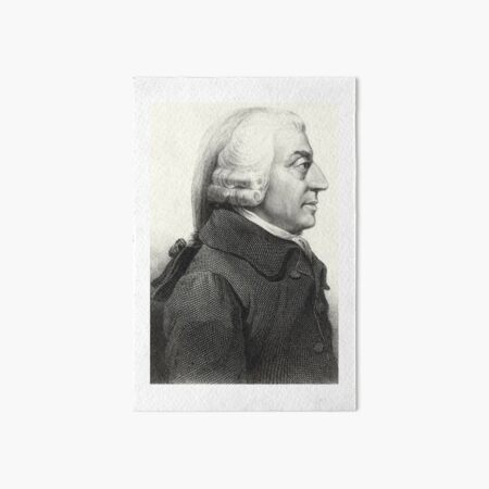 "Profile Portrait of Adam Smith" Art Board Print for Sale by PZAndrews ...