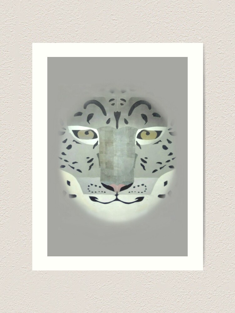 "Snow leopard collage face" Art Print by glowvim | Redbubble