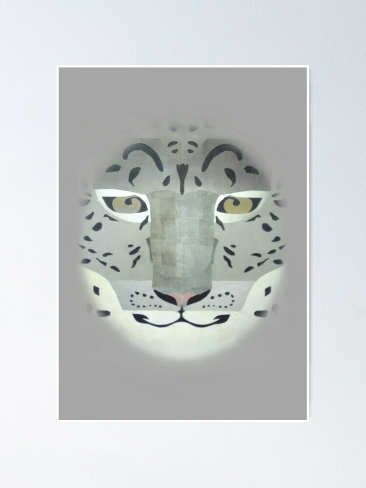 "Snow leopard collage face" Poster by glowvim | Redbubble