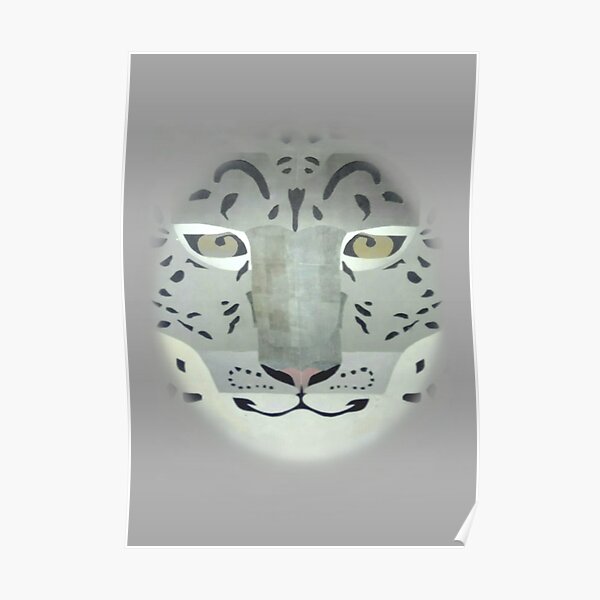 "Snow leopard collage face" Poster by glowvim | Redbubble