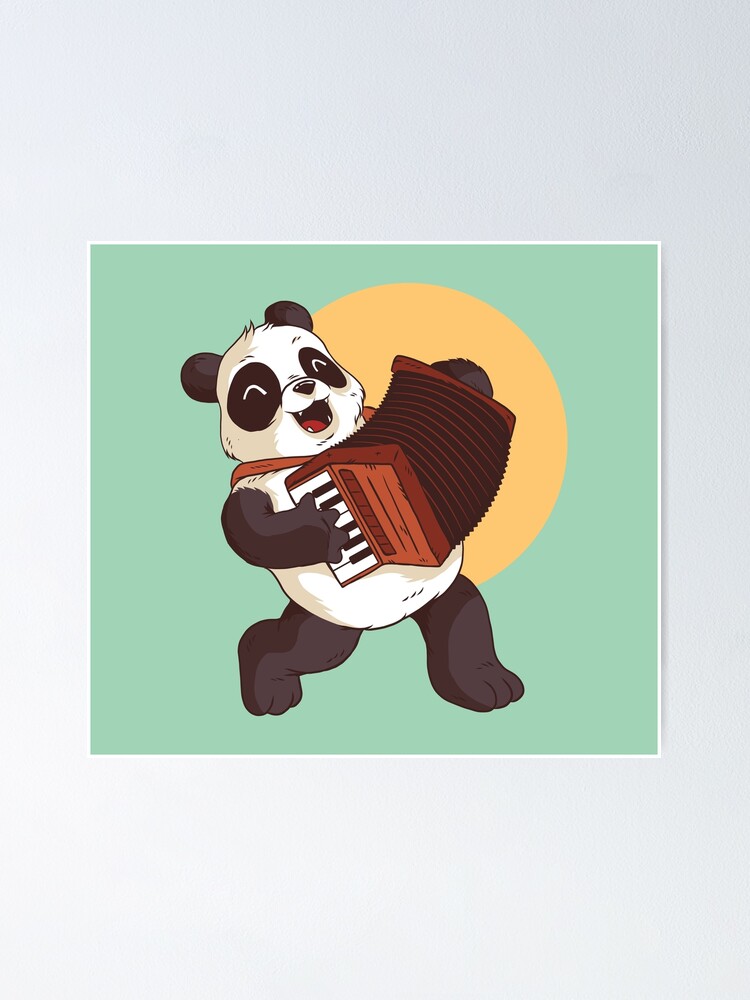 Póster «Panda gigante tocando el acordeón» de boobear247 | Redbubble