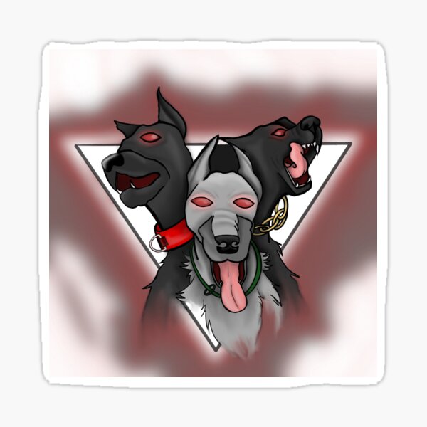 "Cerberus, of the underworld" Sticker for Sale by TigerEyesDesign ...