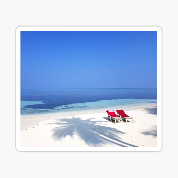 "Tropical Ocean Holiday in Maldives" Sticker for Sale by Stepingston ...