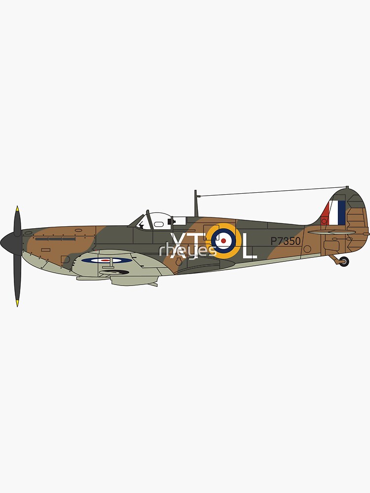 "Supermarine Spitfire Mk.II " Sticker for Sale by rheyes | Redbubble