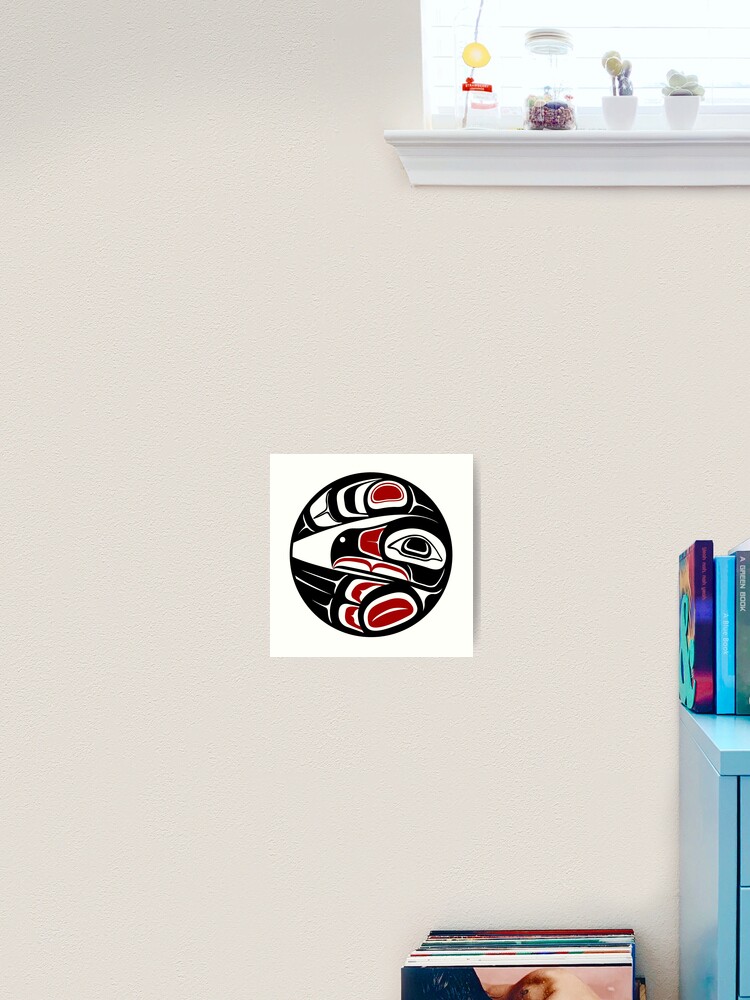 "Raven Moon, formline circle, sun, bird, thunder, eagle, crow, haida ...