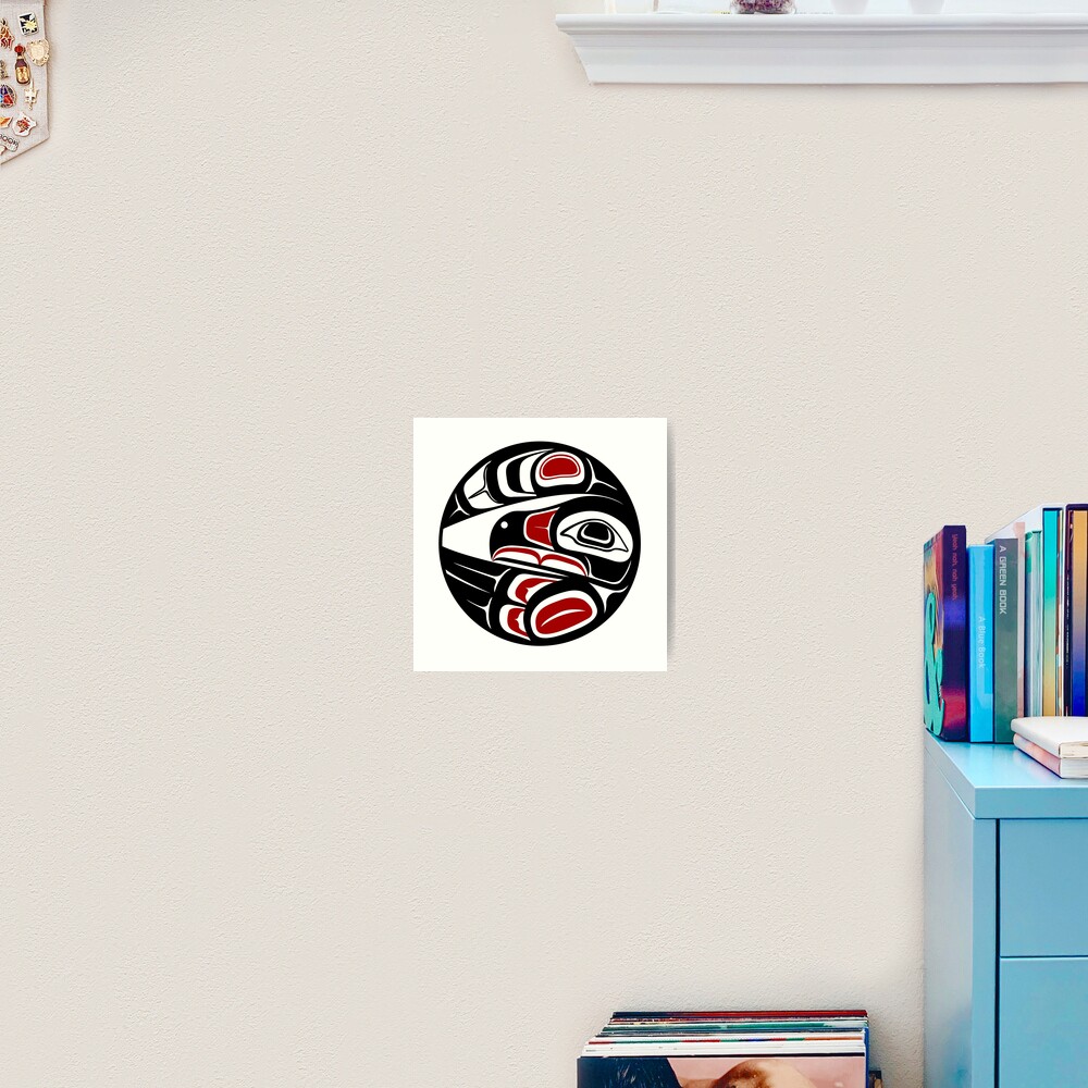"Raven Moon, formline circle, sun, bird, thunder, eagle, crow, haida ...