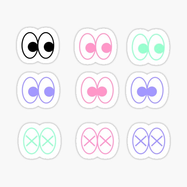 "Cute pair of eyes" Sticker for Sale by Stepingston | Redbubble