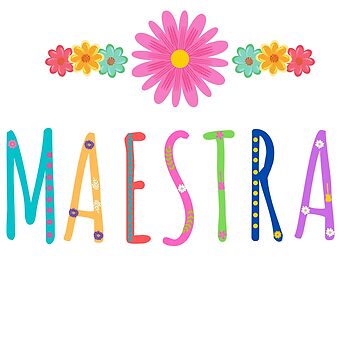 "Maestra Floral" Sticker for Sale by SmilePrints | Redbubble