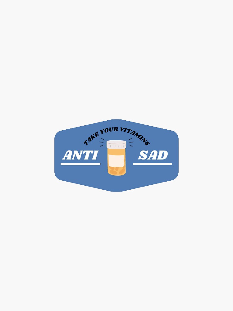 "Anti Sad Sticker" Sticker by platypus420 | Redbubble