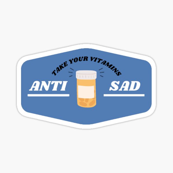 "Anti Sad Sticker" Sticker by platypus420 | Redbubble