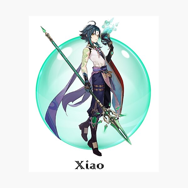 "Xiao of Genshin Impact Full Body with Magic Orb" Photographic Print by ...
