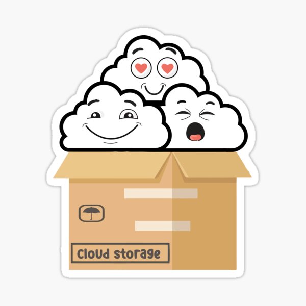 "My Happiness with Cloud Storage" Sticker by wallain | Redbubble