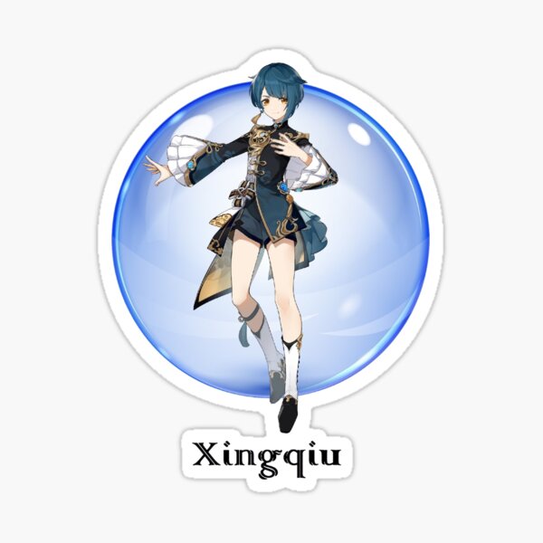"Xingqiu of Genshin Impact Full Body with Magic Orb" Sticker for Sale ...