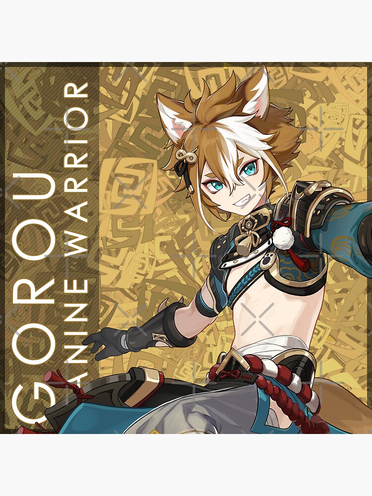 "Gorou Genshin Impact" Sticker for Sale by dudu-inpajamas | Redbubble