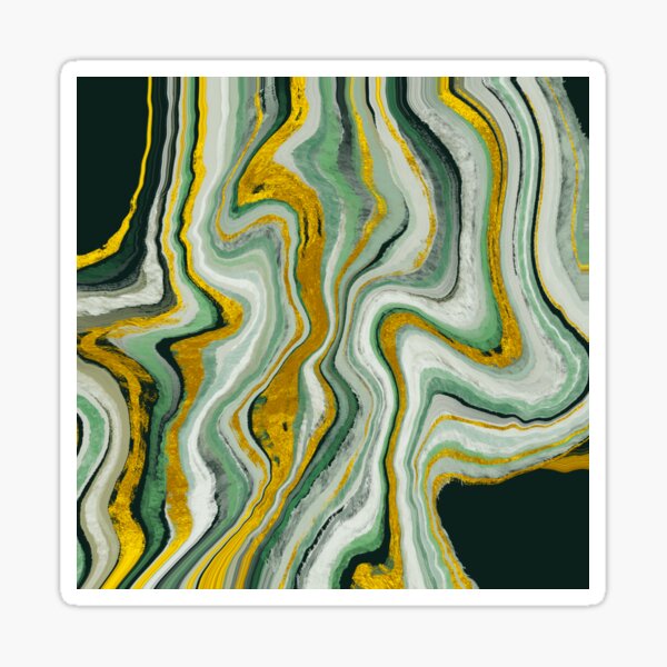 "Green and Gold Marble Texture|Marble Texture" Sticker for Sale by ...