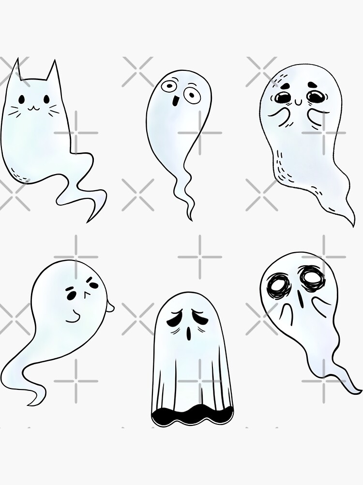 "Funny Ghosts Pack" Sticker for Sale by iredesing | Redbubble