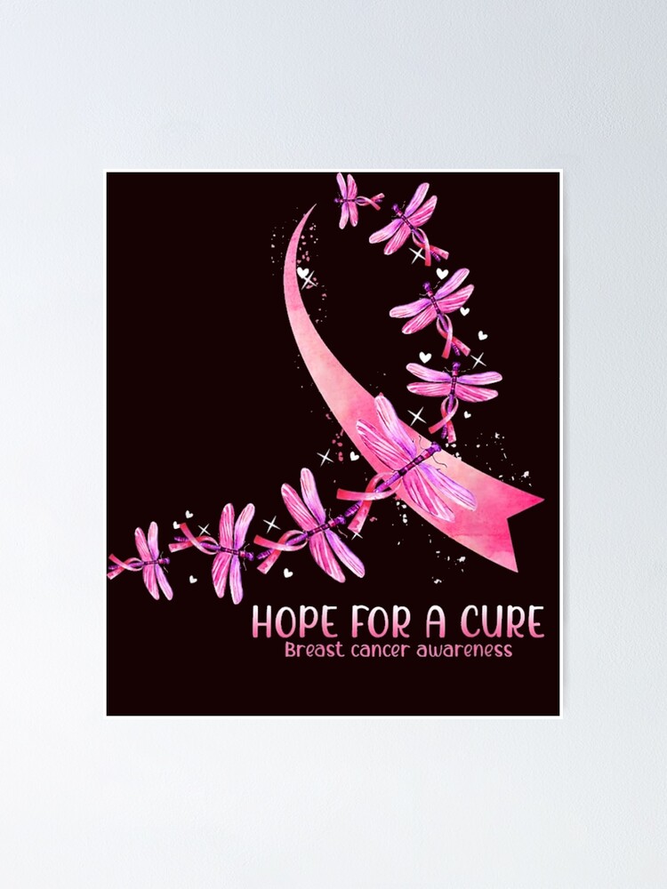 "reast Cancer Dragonfly Ribbon" Poster for Sale by sudotienganh | Redbubble