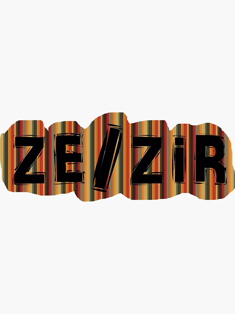 "pronoun stickers - ze/zir" Sticker for Sale by butchgems | Redbubble