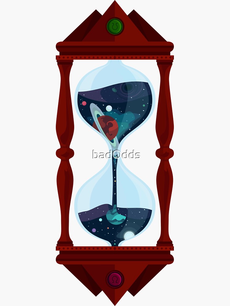 Sticker « Sablier cosmique », par badOdds | Redbubble