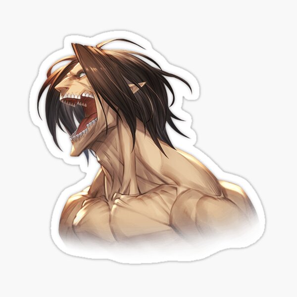"Titan Eren Jaeger Sticker" Sticker for Sale by CornerOfDesires | Redbubble