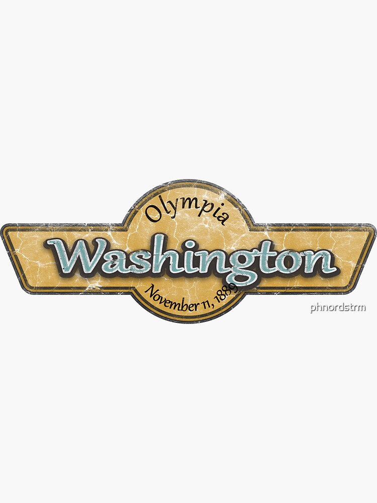 "Washington State Logo" Sticker for Sale by phnordstrm | Redbubble