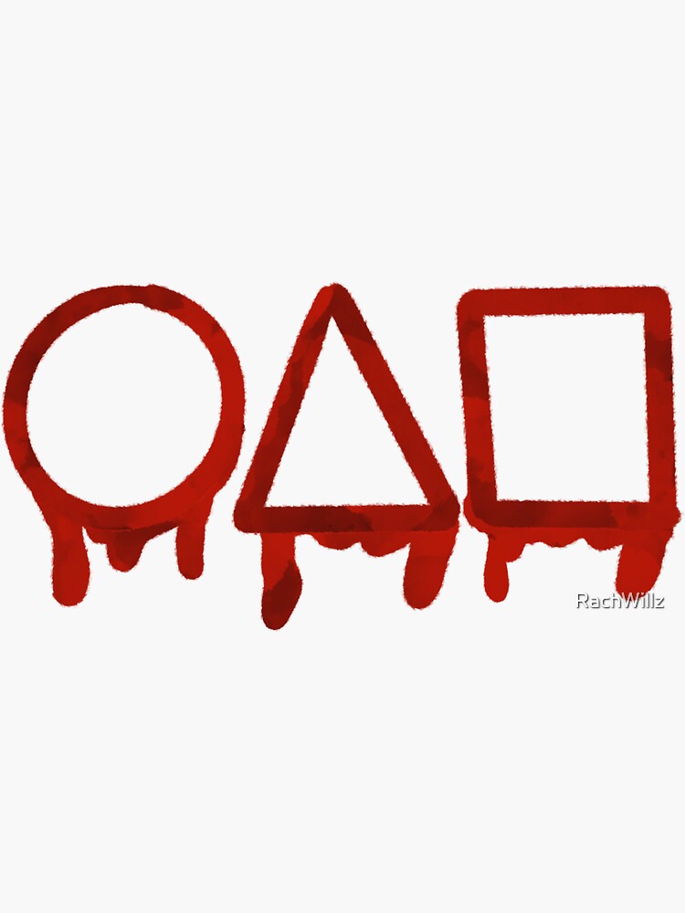 "Squid Game Symbol" Sticker for Sale by RachWillz | Redbubble