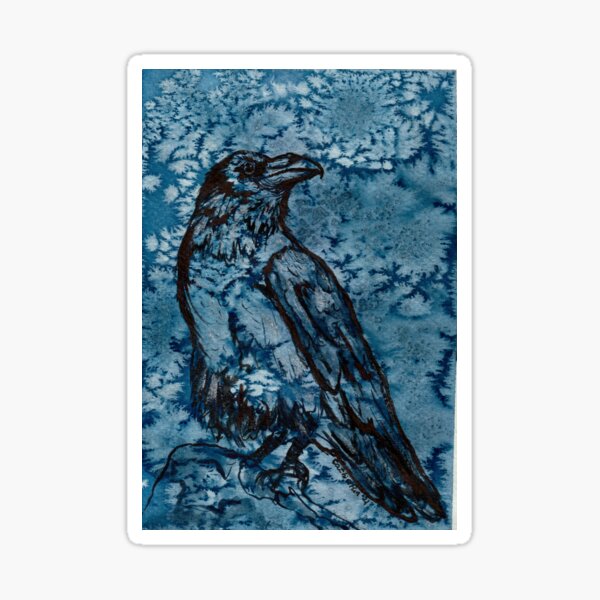 "The Raven" Sticker for Sale by CathiePuaArt | Redbubble