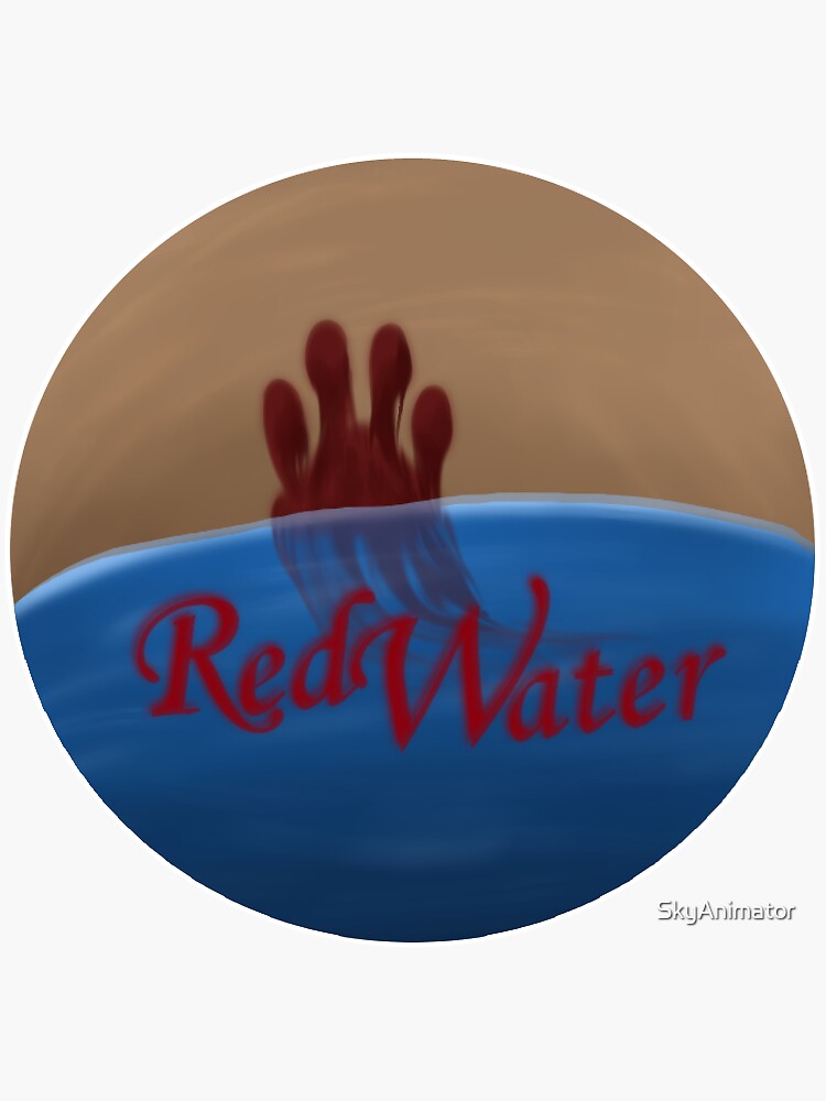 "Red Water - Logo" Sticker for Sale by SkyAnimator | Redbubble