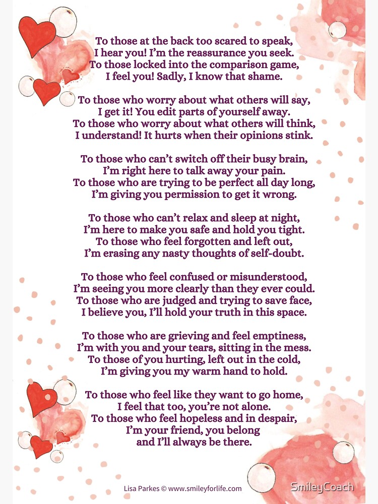 "Always There Friend Poem" Sticker for Sale by SmileyCoach | Redbubble