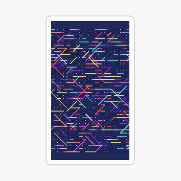 "Colored Lines" Sticker by MusicSkateboard | Redbubble