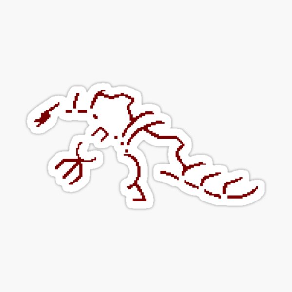 "Groudon - Red Lines // Gen 3" Sticker for Sale by Y-M-D | Redbubble