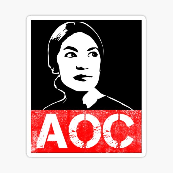 "Alexandria Ocasio-Cortez AOC Support " Sticker for Sale by ...