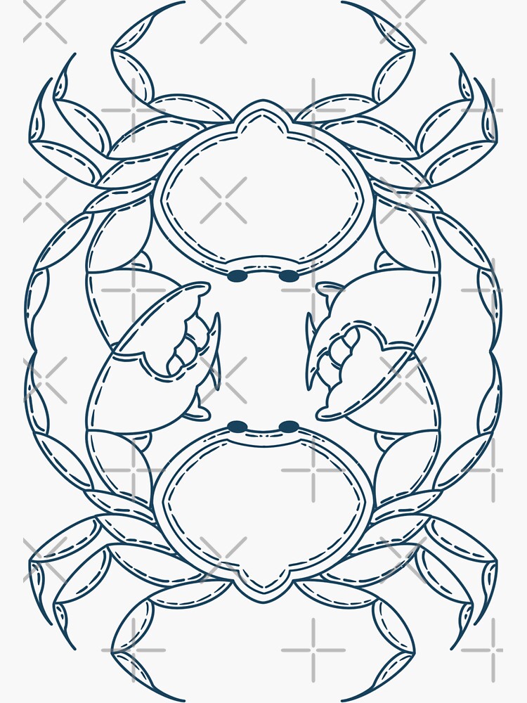 "Shellfish & Crustaceans - Crabs" Sticker for Sale by AudreyBirdy ...