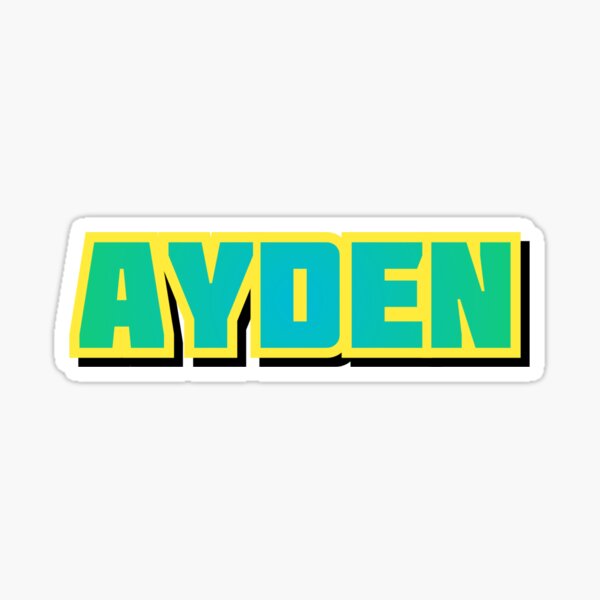 "My Name is Ayden" Sticker for Sale by Aliibnouhassan | Redbubble