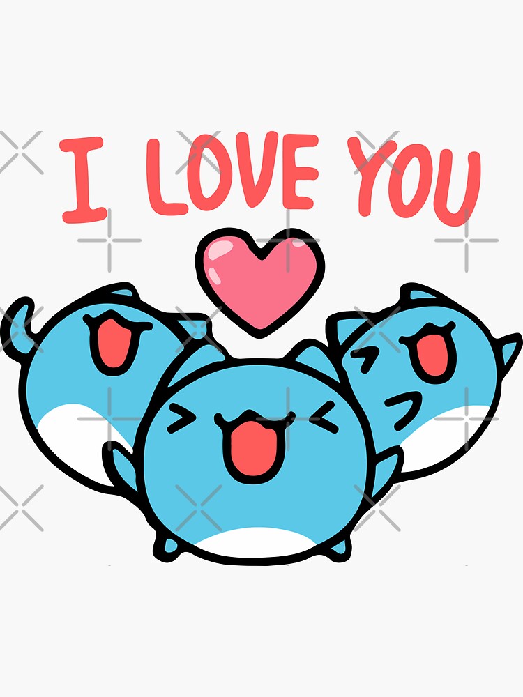 "I Love You Cat | Bugcat Capoo | Bug Cat" Sticker by dev-ilyass | Redbubble