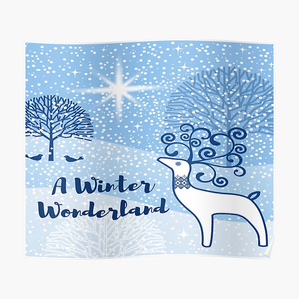 "Winter Wonderland Christmas Scene" Poster by Iveys | Redbubble