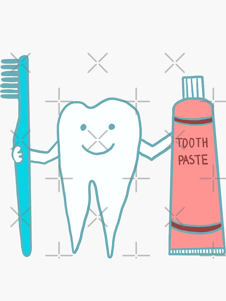 "Brush your teeth" Sticker for Sale by creativinchi | Redbubble