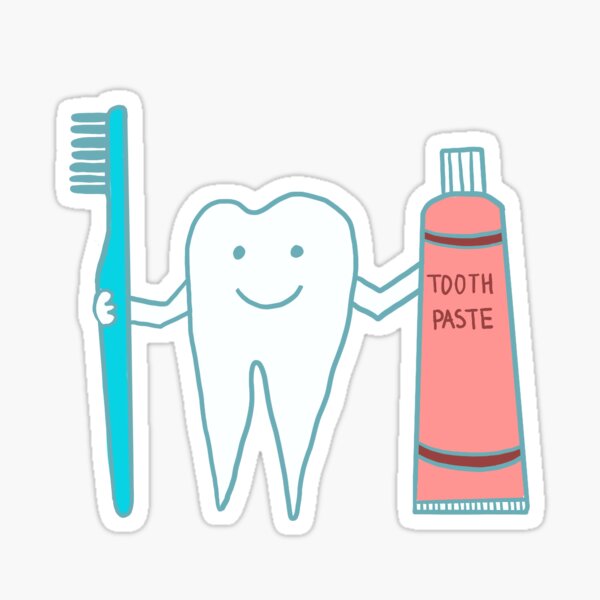 "Brush your teeth" Sticker for Sale by creativinchi | Redbubble
