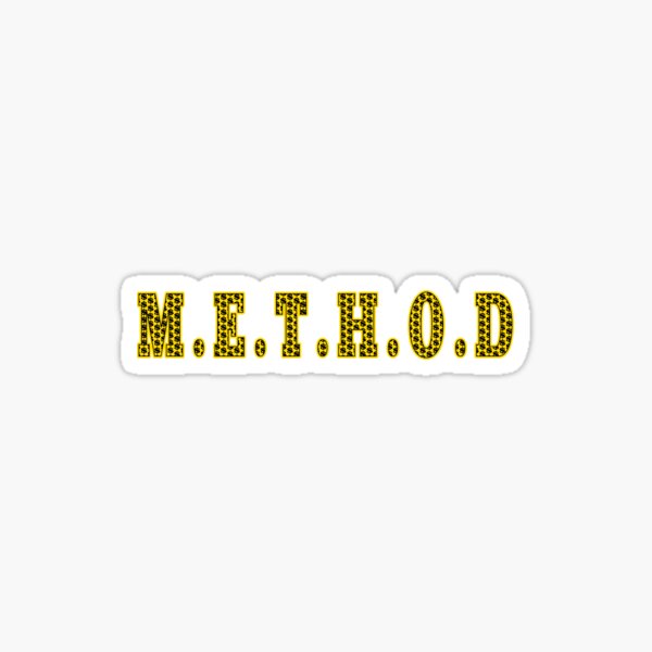 Method Method Man Yellowblack Sticker For Sale By 5hertz Redbubble