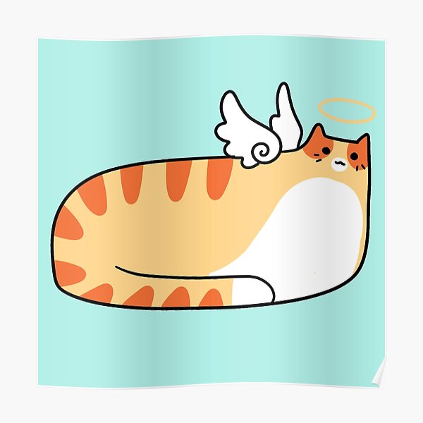 "Chubby Angel Tabby Cat" Poster for Sale by SaradaBoru | Redbubble