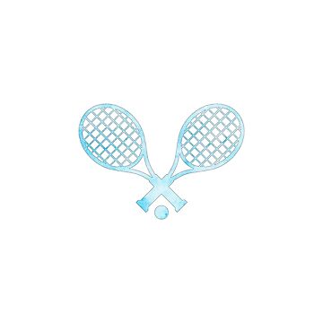 "Tennis Racket Light Blue" Sticker for Sale by hcohen2000 | Redbubble