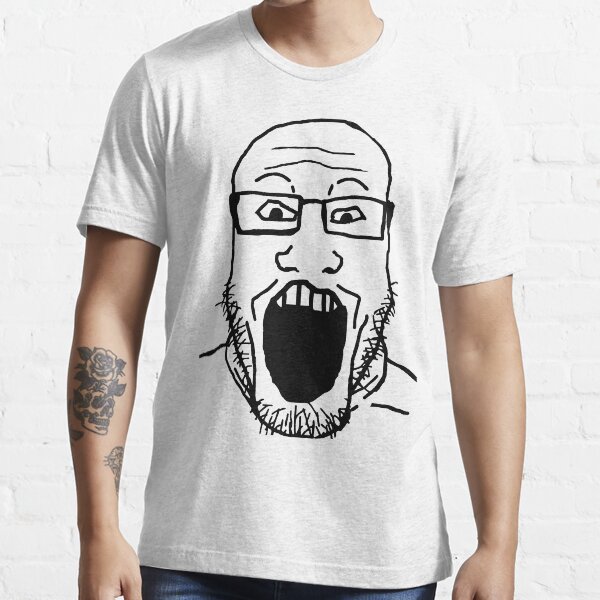 "Soyjak" T-shirt for Sale by MoldyDonutArt | Redbubble | soyjak t ...