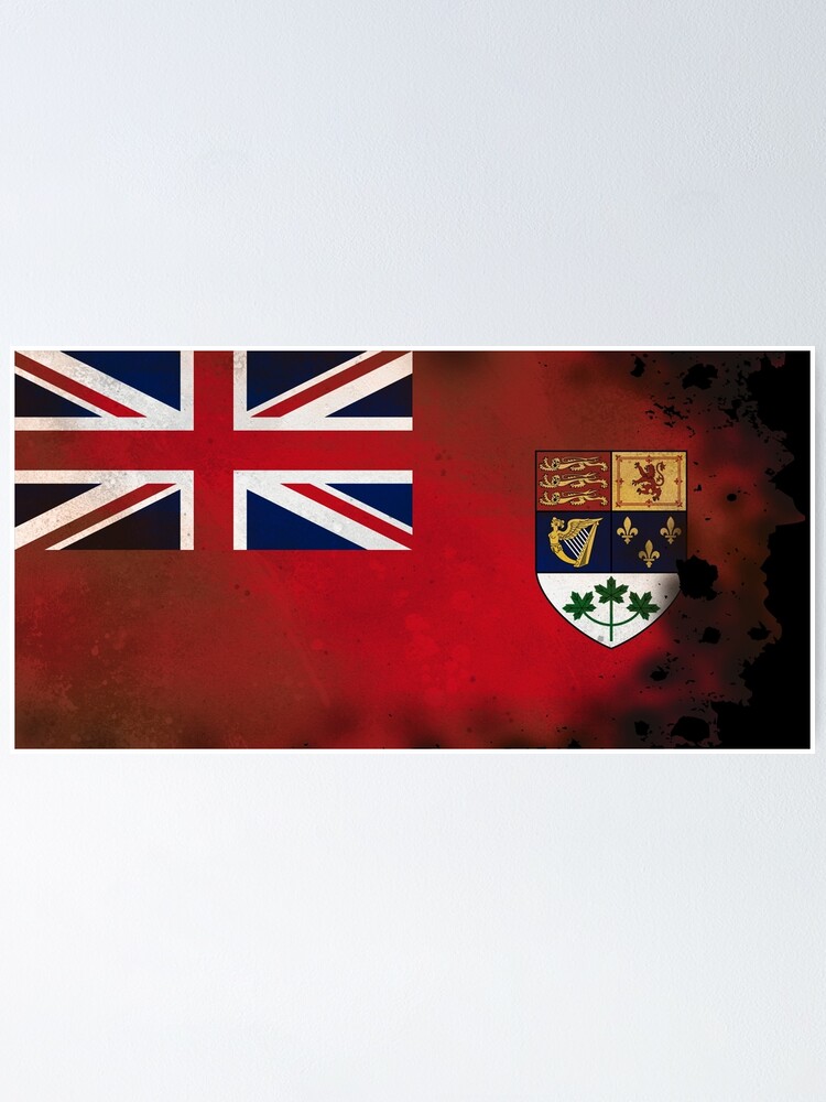 "Red Ensign Flag of Canada (1921–1957) Battle Damaged Tatterred and ...