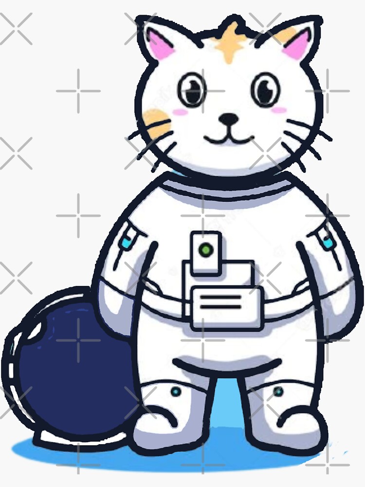 "Astro Cat - Design " Sticker for Sale by Lam-Be | Redbubble