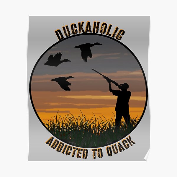 "Duckaholic Retro Duck Hunting Design for Quack Addict Duck Hunters ...