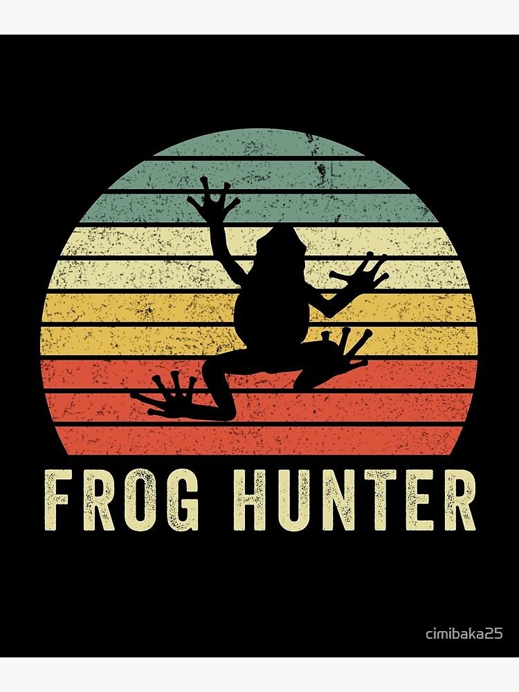Lámina fotográfica «Frog Hunter Funny Frogs Catcher Lover Niños Para ...