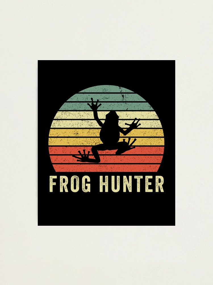 Lámina fotográfica «Frog Hunter Funny Frogs Catcher Lover Niños Para ...