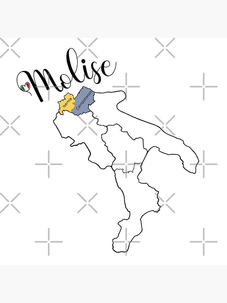 Póster «Mapa de la región de Molise - Mapa de las provincias de Molise ...